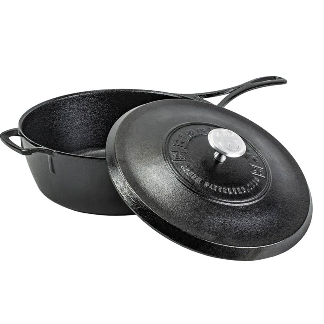 Blacklock 4 Quart Lightweight Cast Iron Deep Skillet With Lid – Cast ...