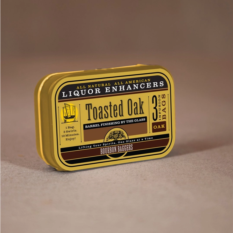 Toasted Oak Infusion Bags by Bourbon Baggers-Tin of 3 – Cast Iron Company